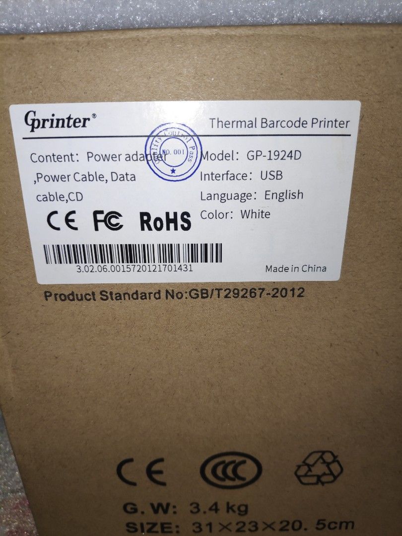 Gprinter Thermal Barcode Printer GP-1924D, Computers & Tech, Printers, Scanners & Copiers on ...