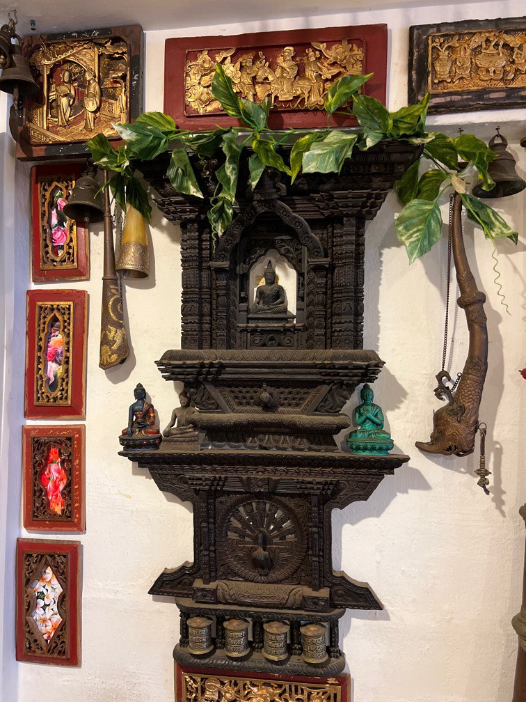 Hanging Nepal window with prayer wheels, Furniture & Home Living, Home ...