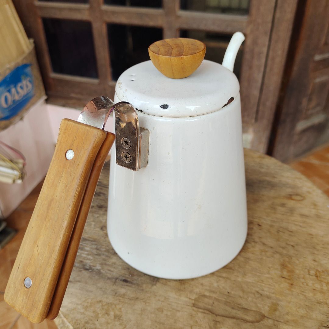 HARIO Bona Enamel Pour Over Drip Coffee Kettle 800ml BDK-80, Kitchen ...