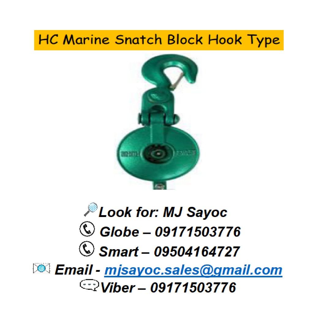 HC Marine Snatch Block Hook Type, Commercial & Industrial, Construction ...