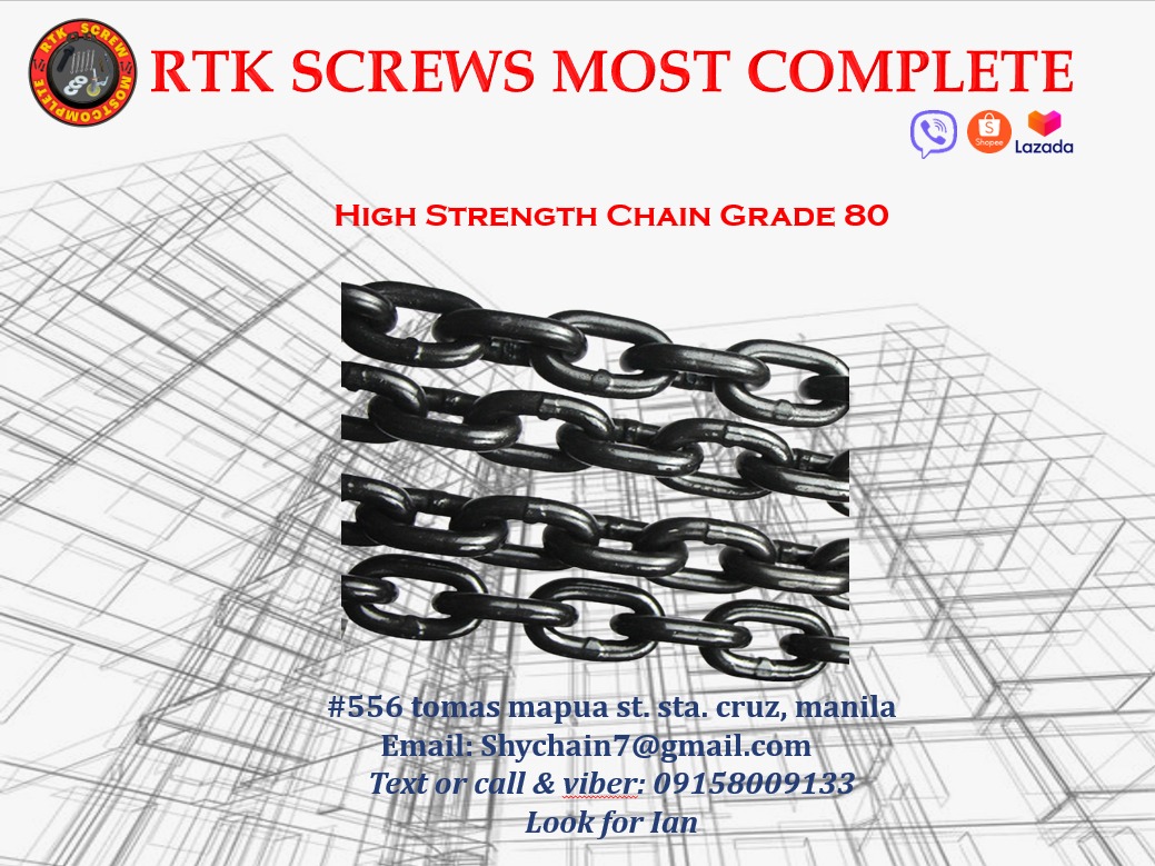 High Strength Chain Grade 80 10mm ,per meter, Commercial & Industrial ...