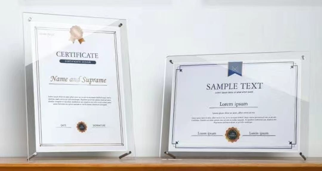 High-Quality Premium Grade Acrylic Frame Photo Stand Frame with Steel ...