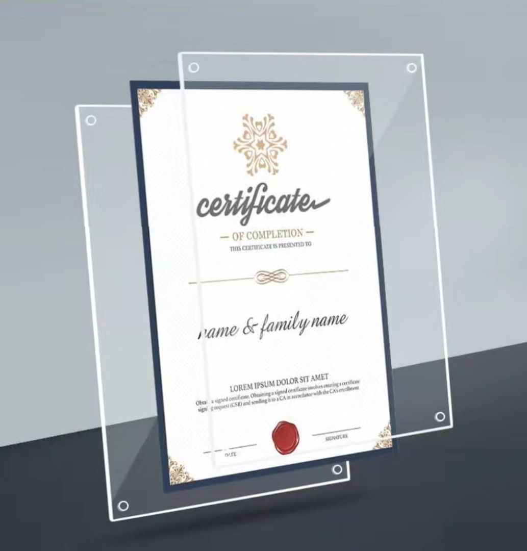 High-Quality Premium Grade Acrylic Frame Photo Stand Frame with Steel ...