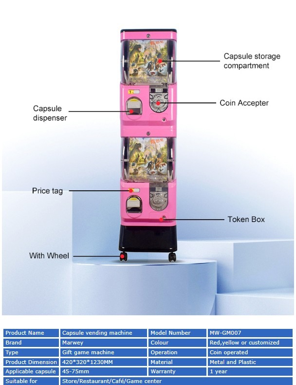 Hight Quality Electronic Coin Operated Double-layer Kids Gumball ...