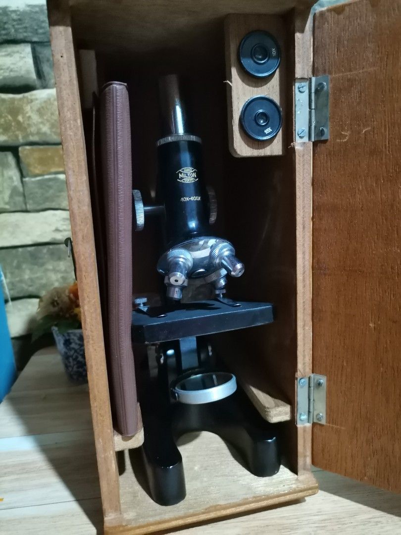 Hino Milton Japan 40x-600x Microscope Set (AS IS), Health & Nutrition ...