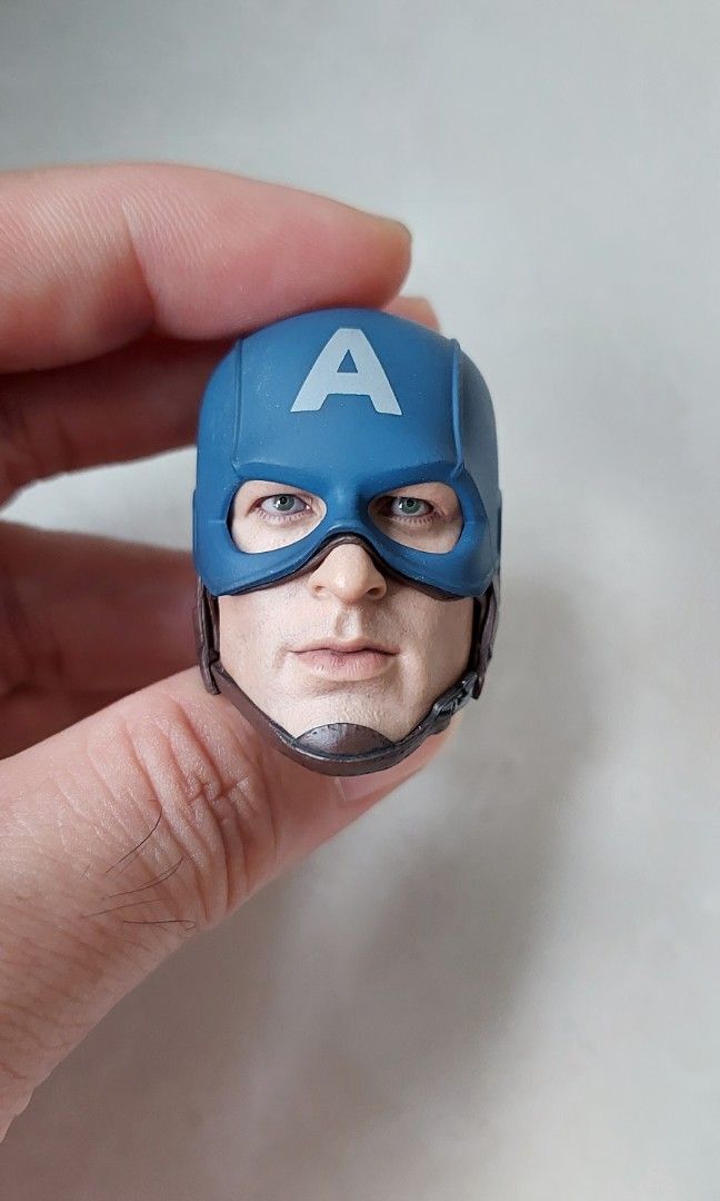 Hot toys 1/6 scale First Avenger Captain America head sculpt, Hobbies ...