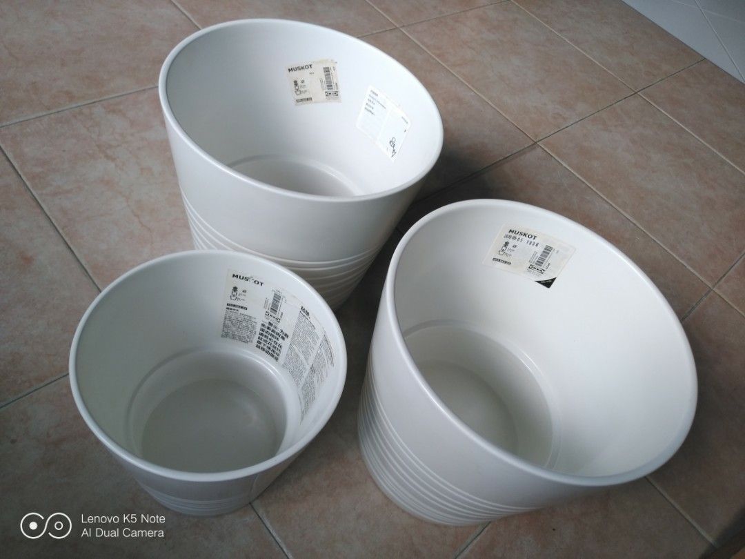 IKEA MUSKOT Dia 17cm Plant Pot, Furniture & Home Living, Gardening ...