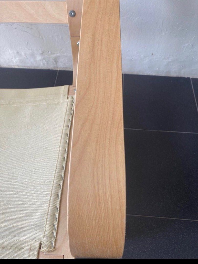 IKEA Poang chair with footrest, Furniture & Home Living, Furniture ...