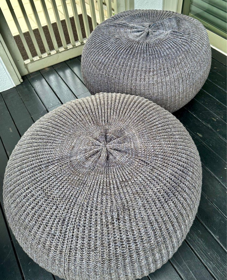 IKEA Sandared Pouffe/ Ottoman, Furniture & Home Living, Outdoor ...