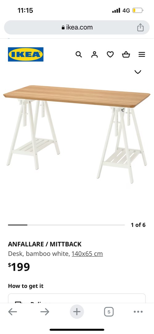 IKEA study/office Table, Furniture & Home Living, Furniture, Tables ...