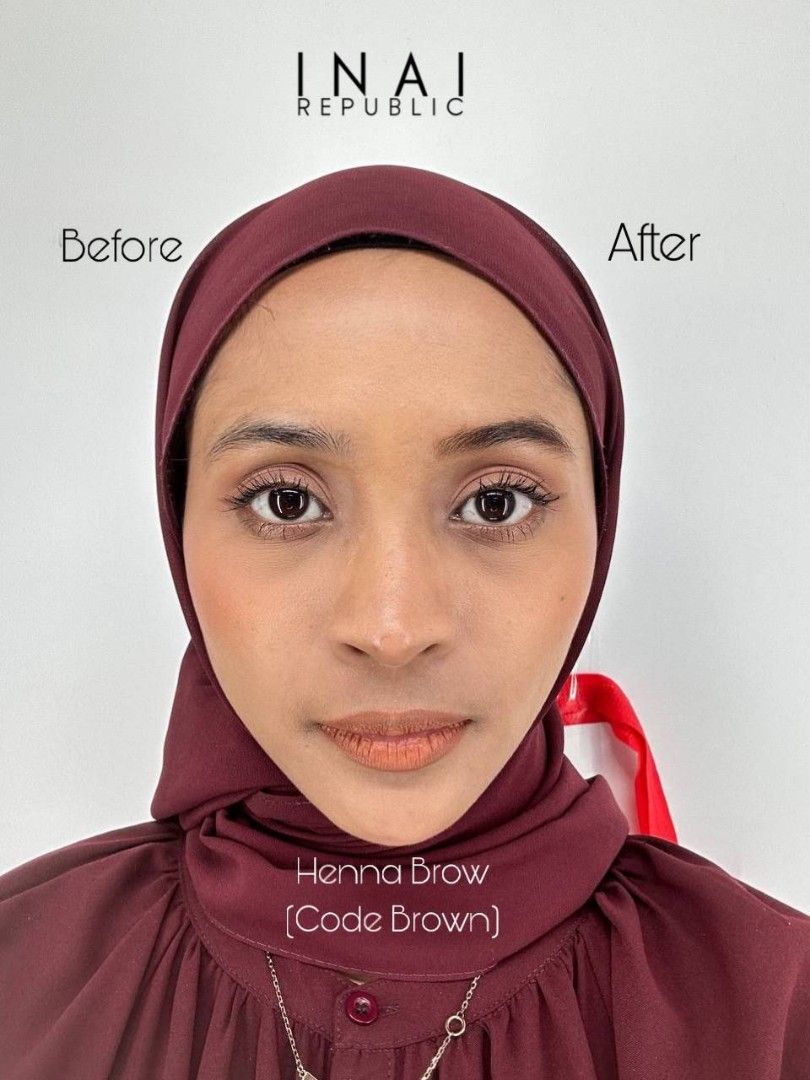 Inai Republic Henna Brow Inai Kening, Beauty & Personal Care, Face ...