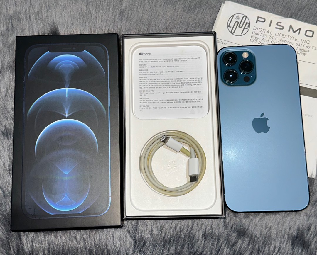 iPhone 12 Pro Max 256gb Pacific Blue from The Loop with Receipt, Mobile ...
