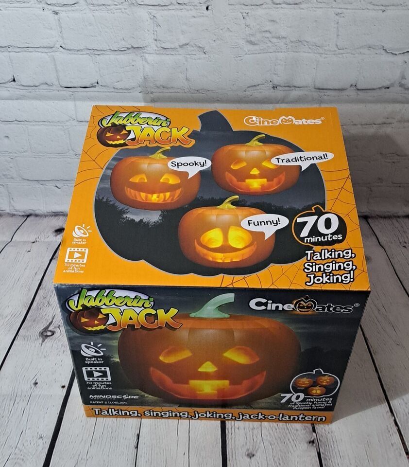 "Jabberin Jack" Talking Animated Pumpkin Head Halloween Decoration ...