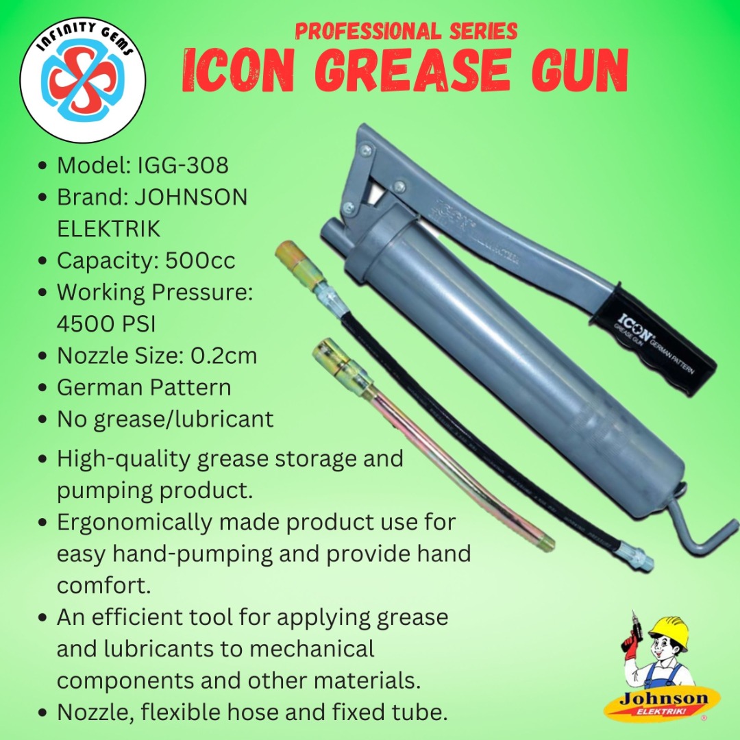 GREASE GUN-ICON 500CC, Furniture & Home Living, Home Improvement ...