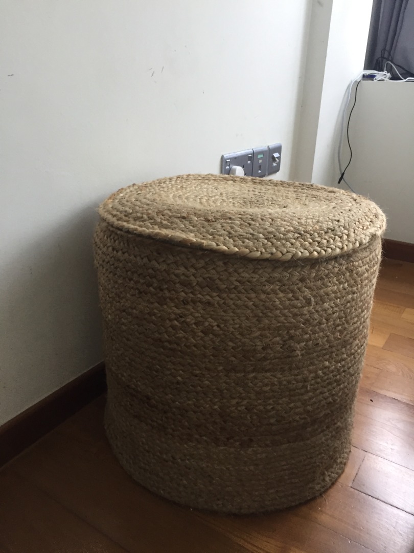 Jute pouf (pouffe) for sale, Furniture & Home Living, Home Decor, Other ...