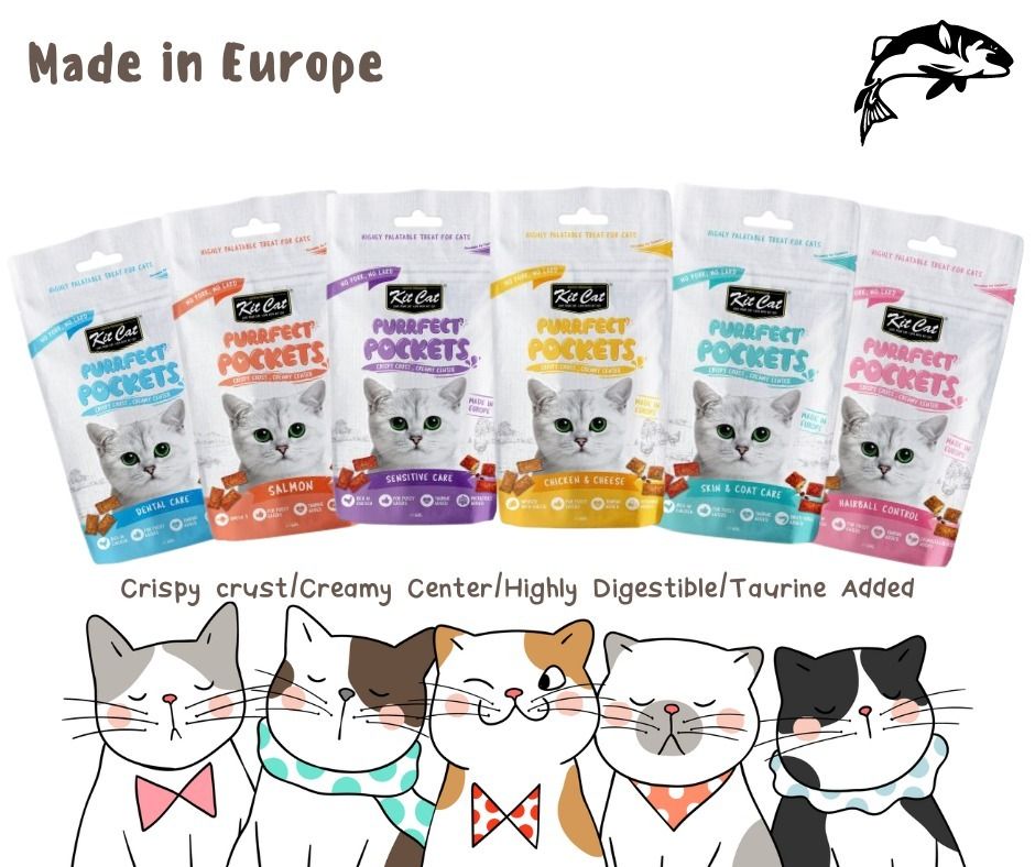 Kit Cat Purrfect Pockets Sensitive, Pet Supplies, Pet Food on Carousell