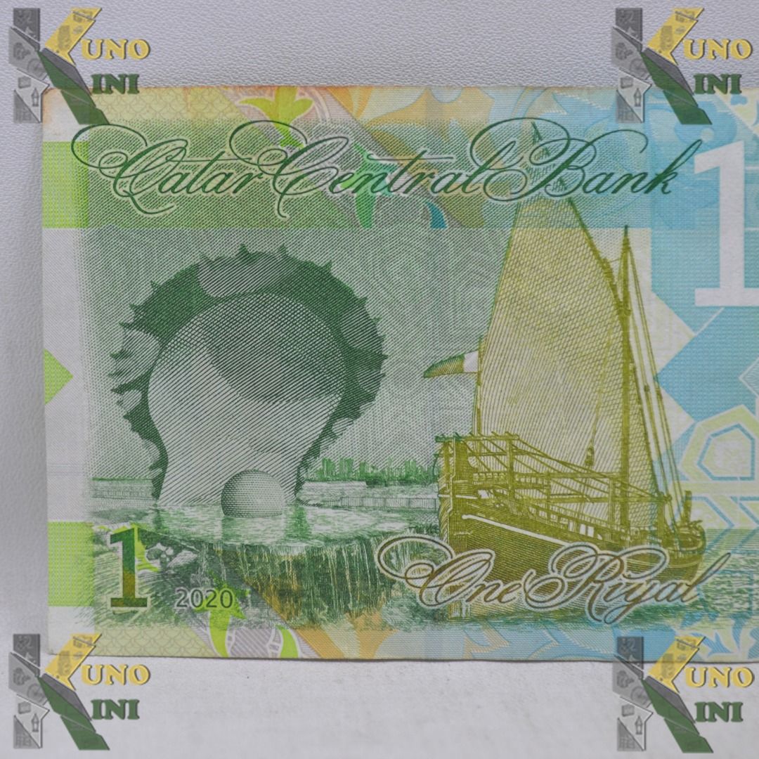 KOLEKSI REAL UANG KERTAS ONE RIYAL - QATAR, 2020, Antik, Pajangan di ...