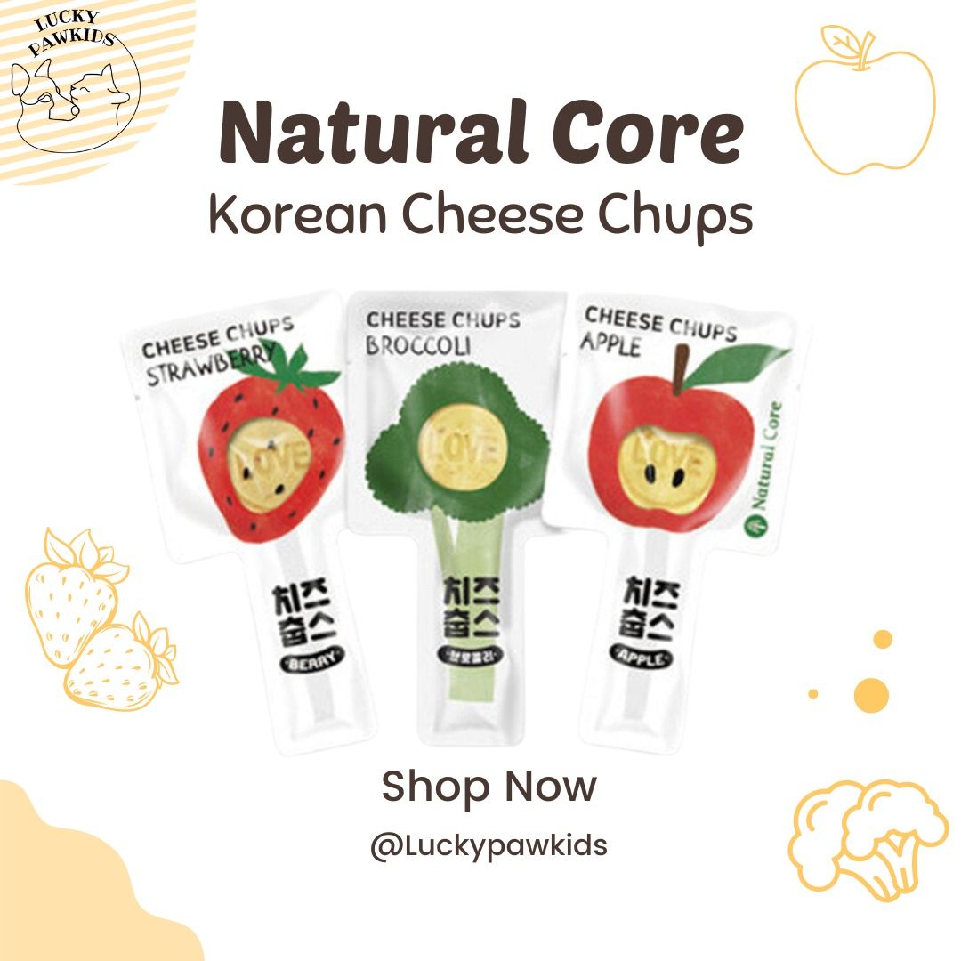 Korean Natural Core Cheese Chups / 16g / Dog Treats / Lollipop / Apple ...