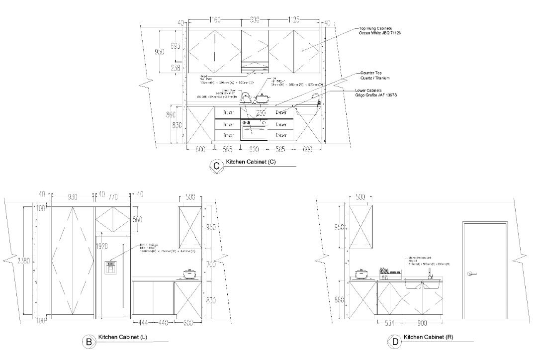 Layout, Floor, Elevation, Electrical, Ceiling Plan for Residential ...