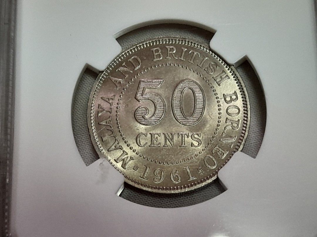 Malaya & British Borneo Queen Elizabeth II 50 Cents Coin 1961 NGC MS 65, Hobbies & Toys ...