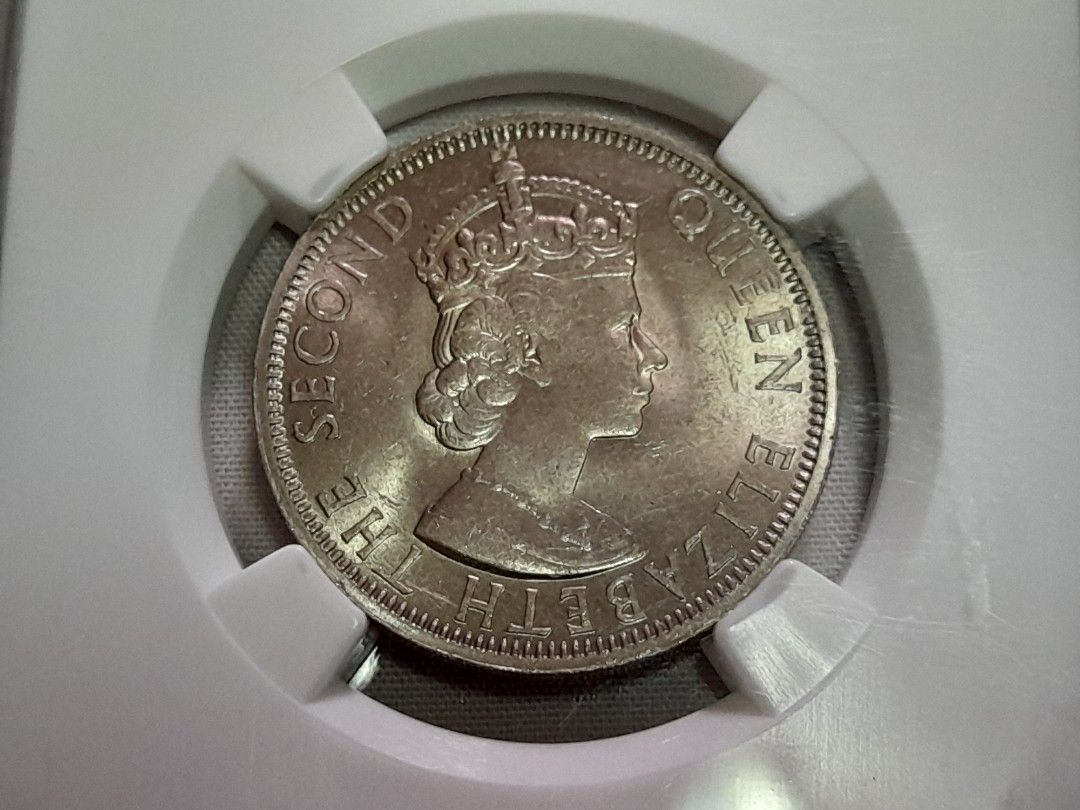Malaya & British Borneo Queen Elizabeth II 50 Cents Coin 1961 NGC MS 65, Hobbies & Toys ...