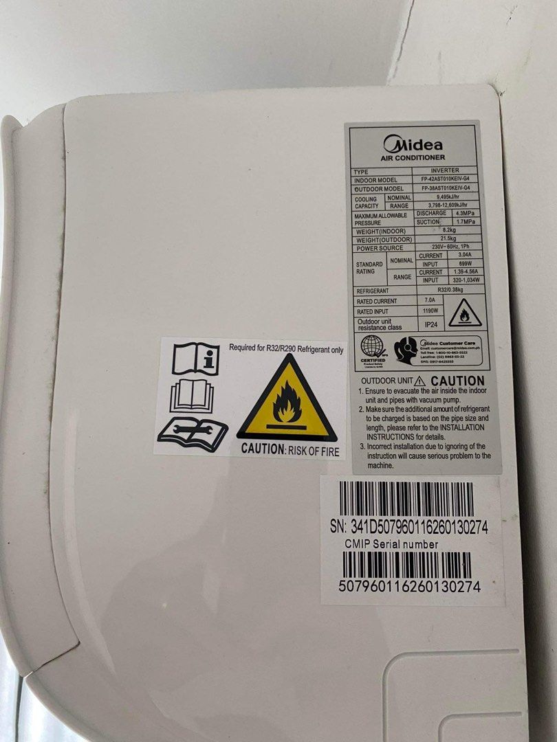Midea Split Type Inverter 1HP, TV & Home Appliances, Air Conditioning ...