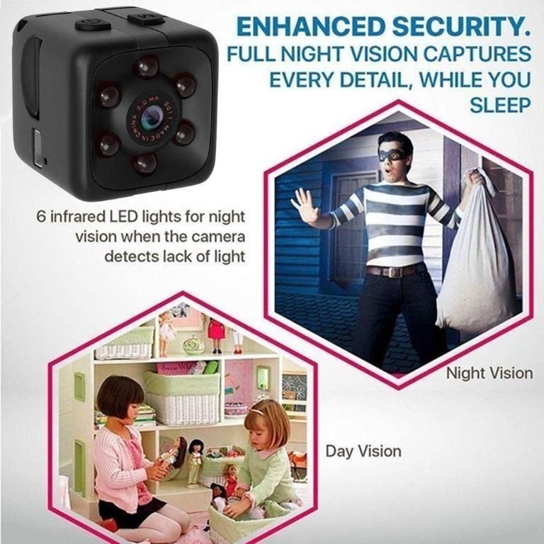 Mini Camera With Night Vison & Motion Detection, Hidden Spy Camera ...