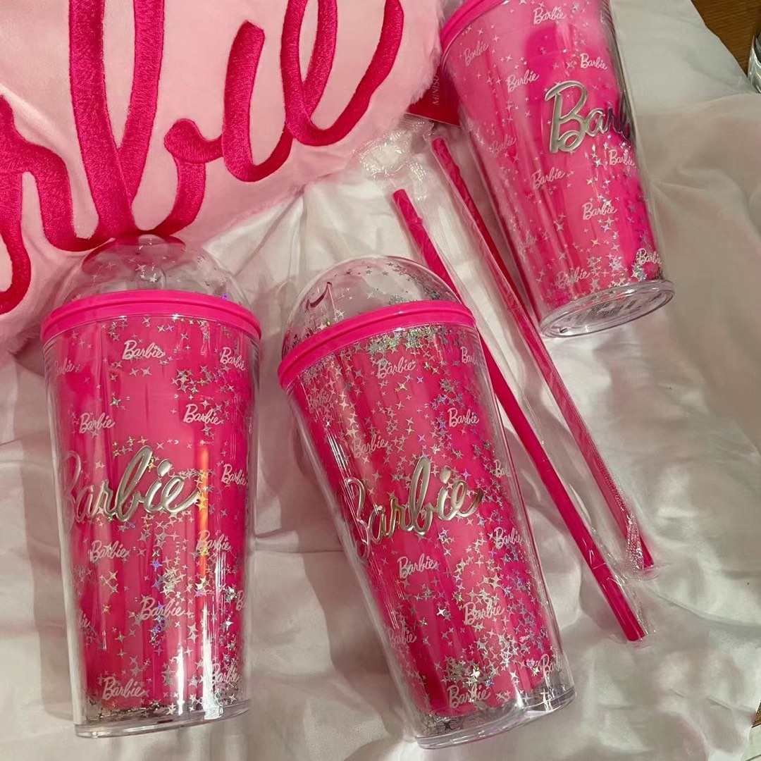 Miniso Barbie Tumbler ( Ready Stock ), Furniture & Home Living ...