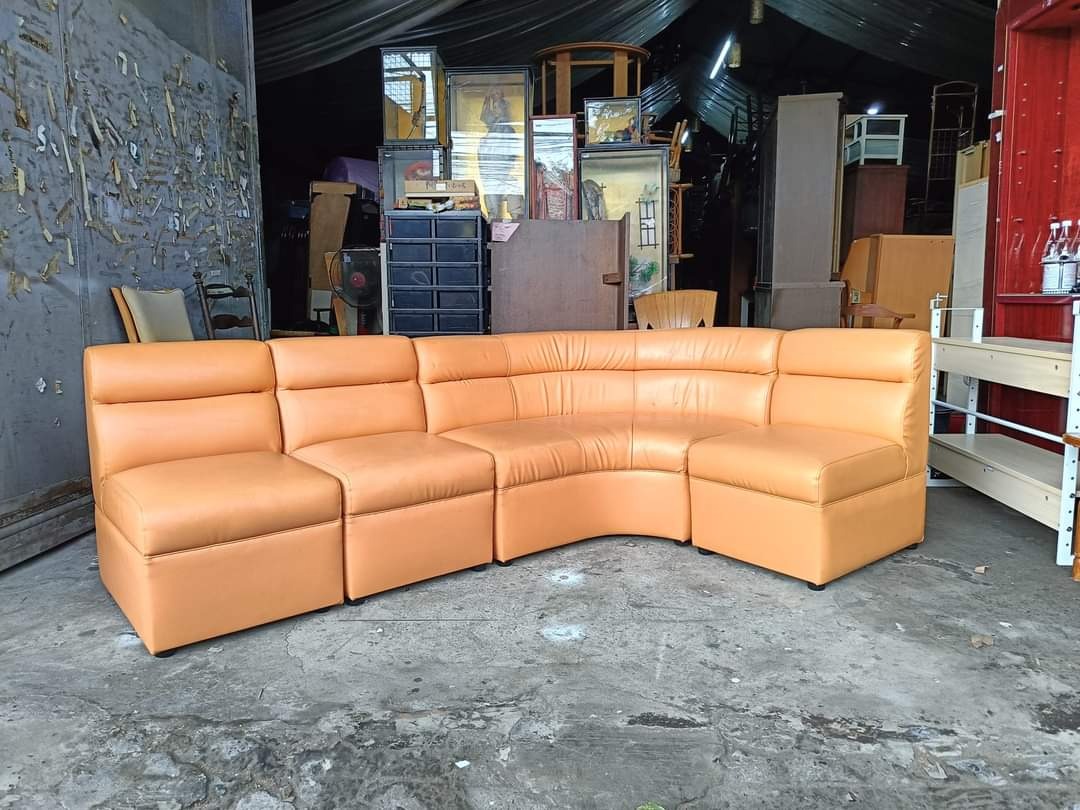 Modular leather corner sofa, Furniture & Home Living, Furniture, Sofas ...