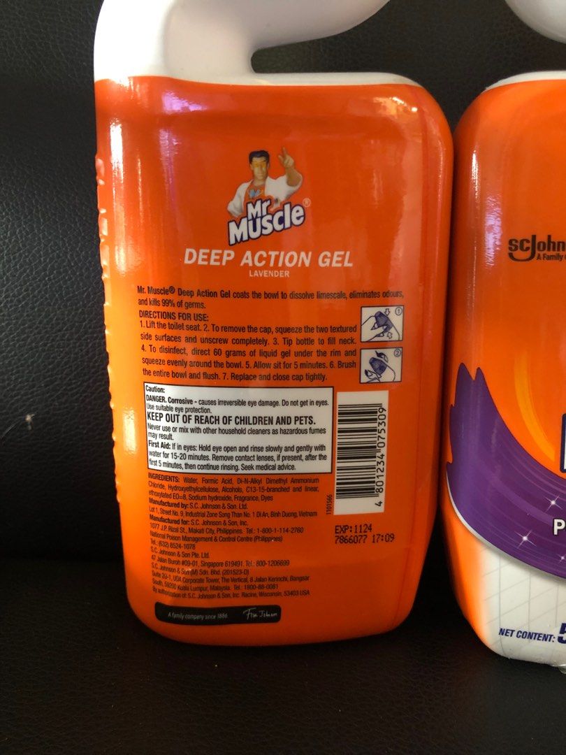 Mr Muscle Deep Action Gel (Lavender), Furniture & Home Living, Cleaning ...
