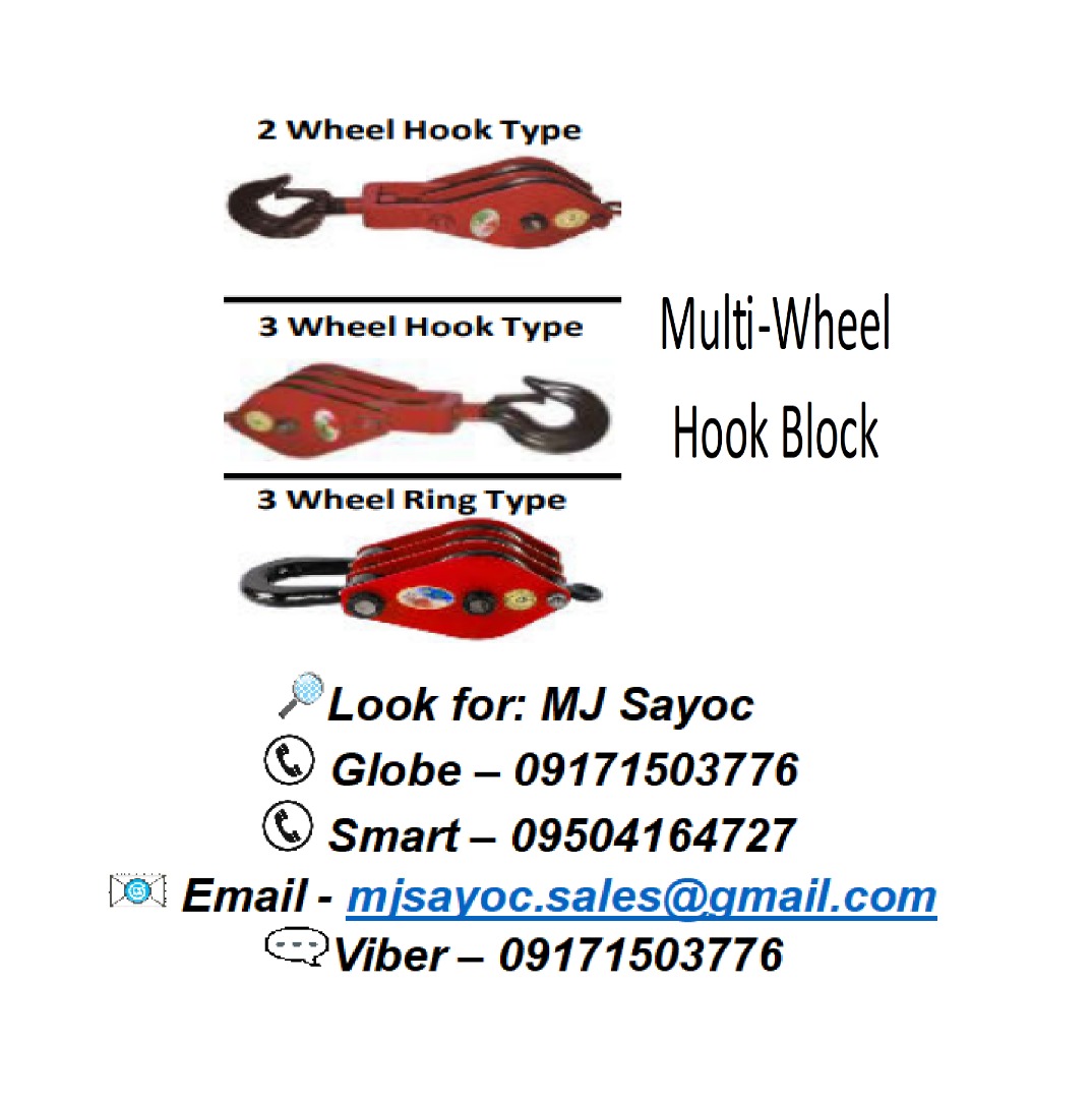Multi-Wheel Hook Block, Commercial & Industrial, Construction Tools ...
