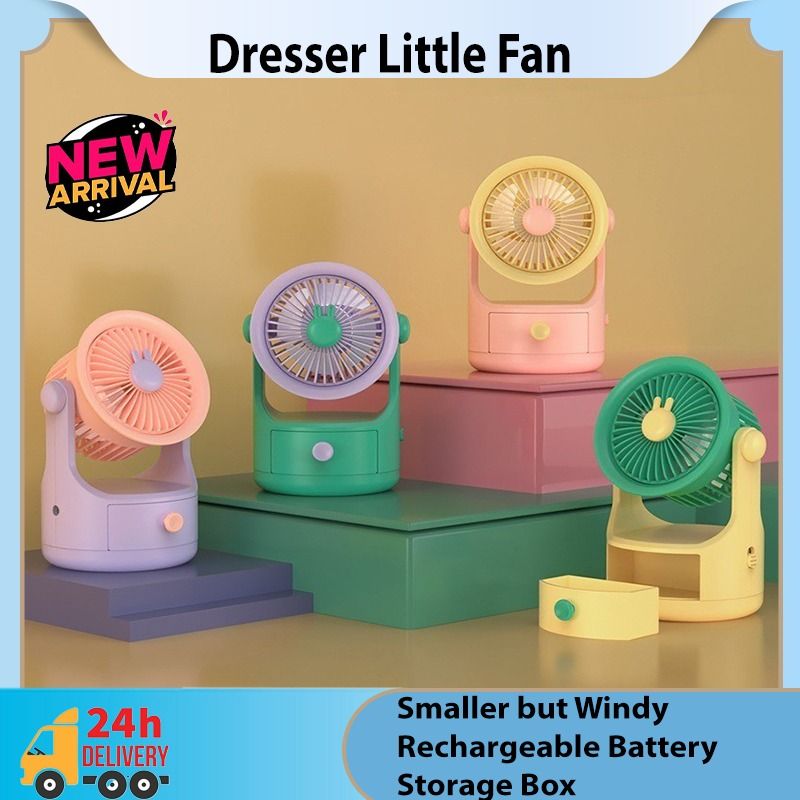 New Dresser Little Fan Mini Handheld Portable Student Desktop USB ...