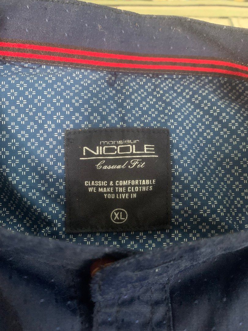 Nicole Men (Casual Fit) -XL, Men's Fashion, Tops & Sets, Formal Shirts ...