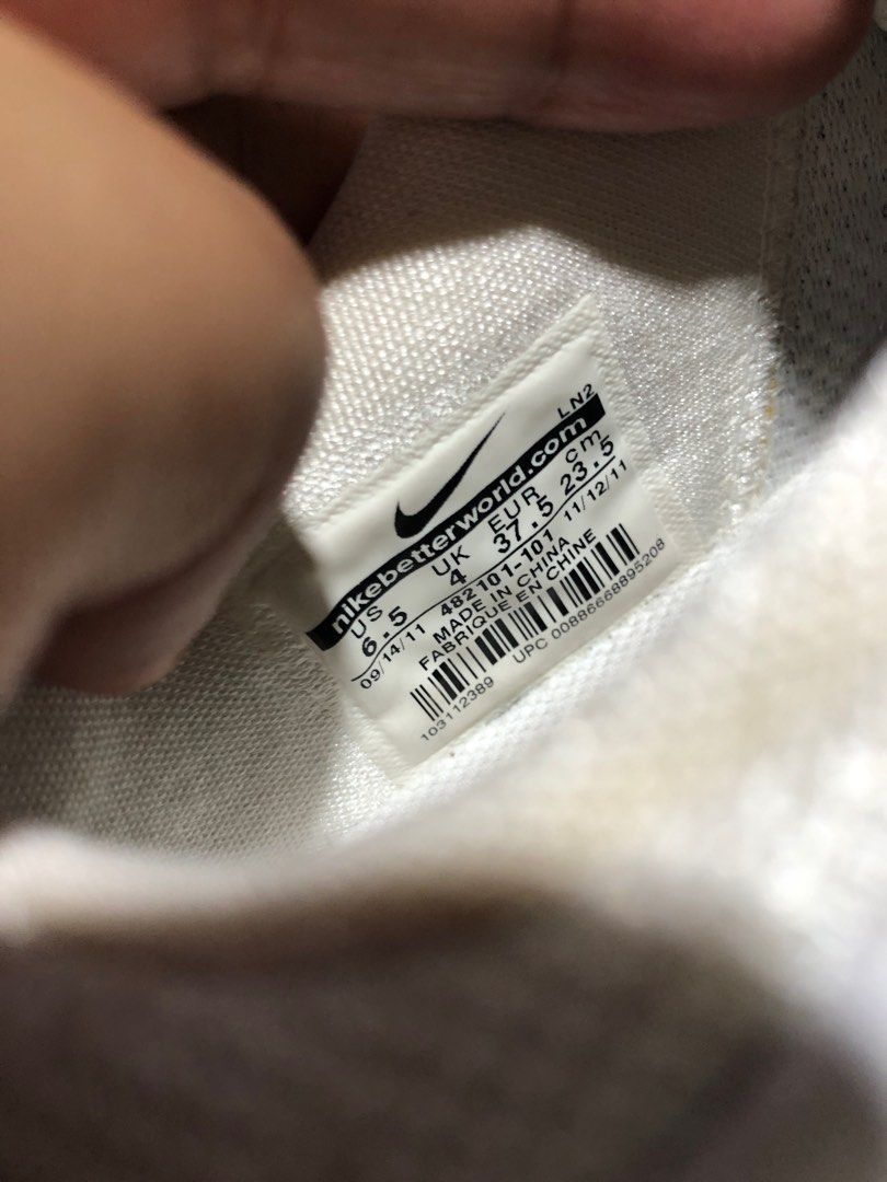 Nike Womens Golf Shoes Lunarlon White Pink Trim Swoosh(23.5 cm), Women ...