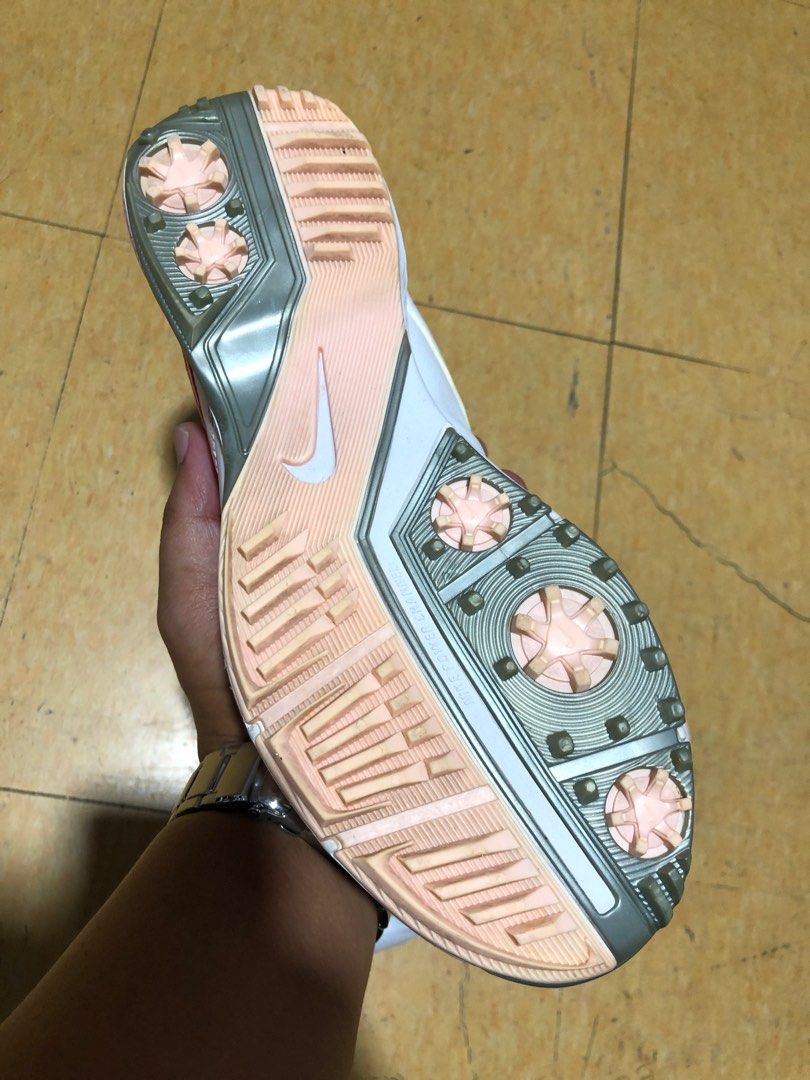 Nike Womens Golf Shoes Lunarlon White Pink Trim Swoosh(23.5 cm), Women ...