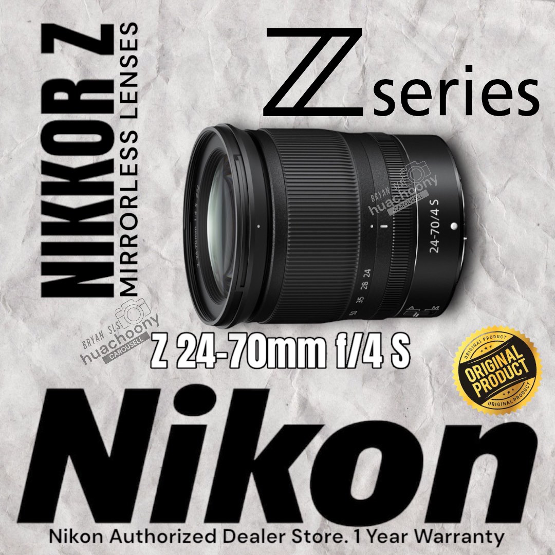 Nikon NIKKOR Z 24-70mm f/4 S | Z 24-70mm f4 S, Photography, Lens & Kits on Carousell