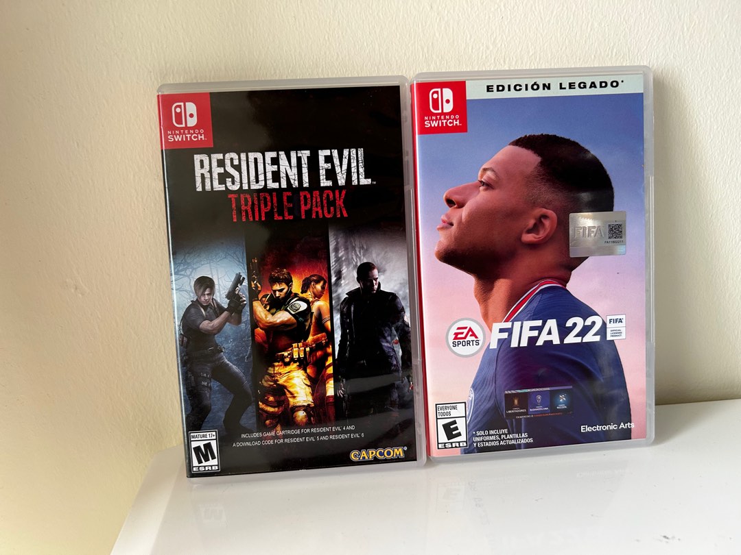 Nintendo Game cards - FIFA 2022 & Resident Evil Triple pack, Video ...