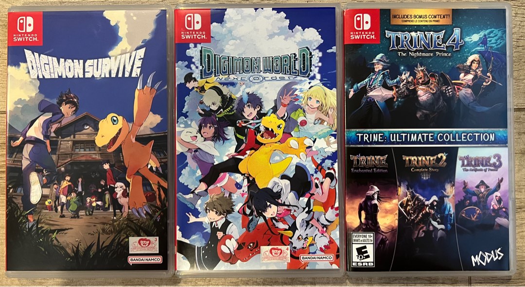 Nintendo Switch Games (Digimon World & Digimon Survive & Trine 4 ...