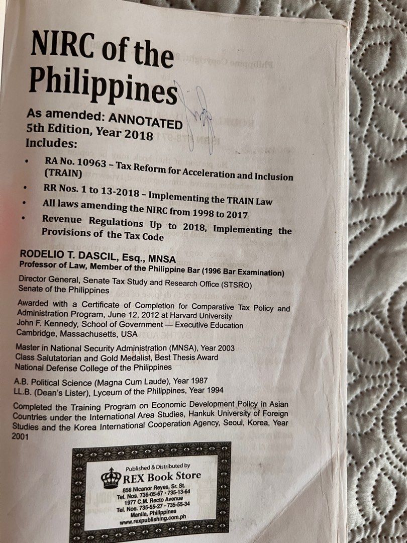 NIRC of the Philippines as Amended Annotated 2018, Hobbies & Toys ...