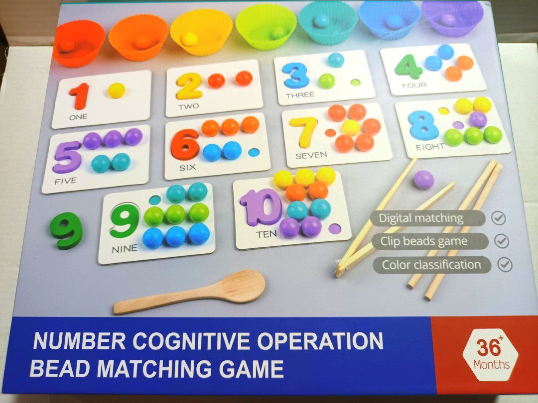 Number Cognitive Operation Bead Matching Game, Hobbies & Toys, Toys ...