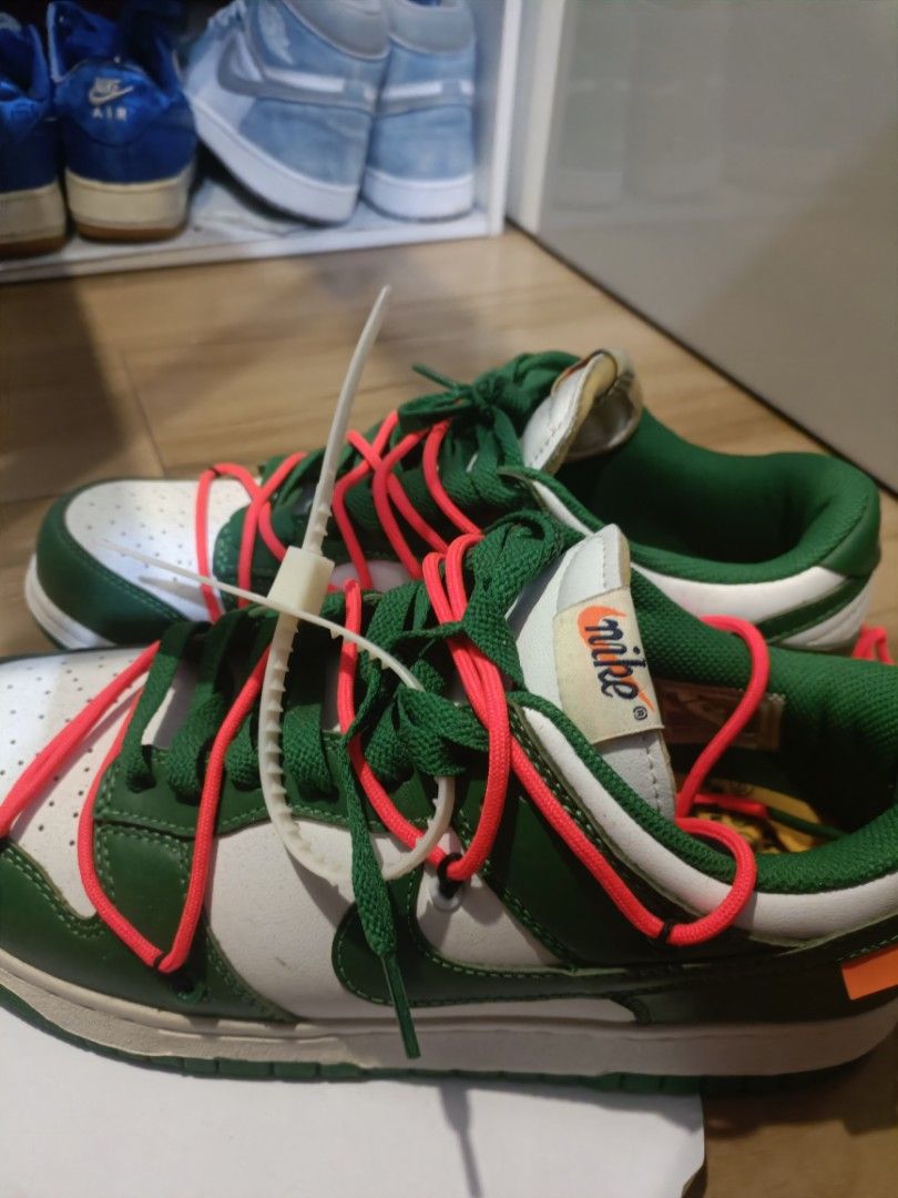 Off white Pine Green Dunk 100% NEW, Men's Fashion, Footwear, Sneakers ...