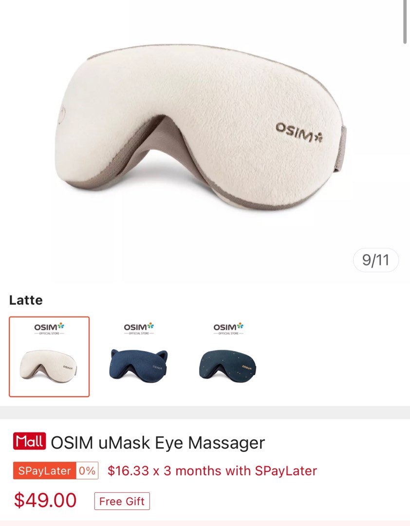 OSIM uMask Eye Massager, Health & Nutrition, Massage Devices on Carousell