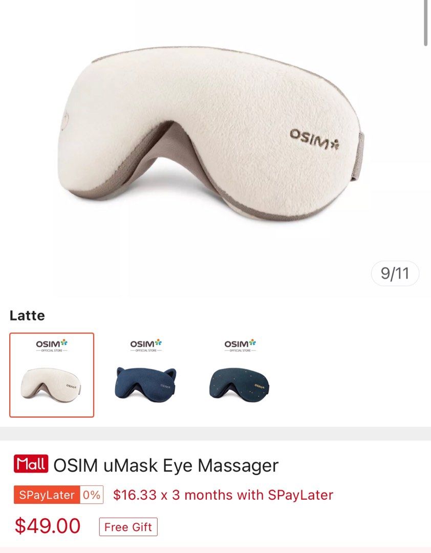 OSIM uMask Eye Massager, Health & Nutrition, Massage Devices on Carousell