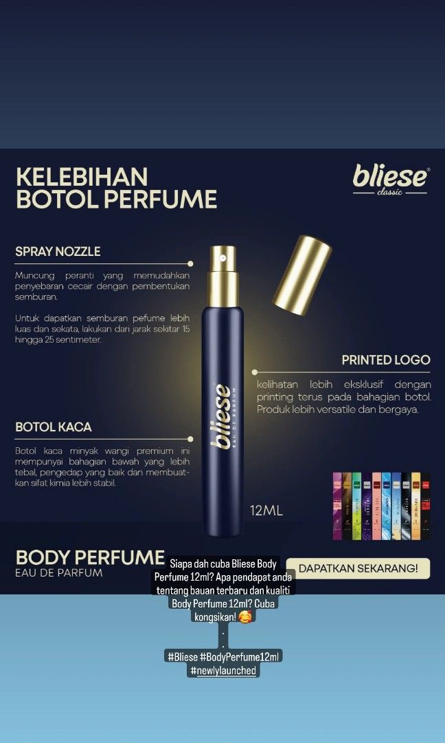Perfume INTENSE BY NIGHT by Bliese, Beauty & Personal Care, Fragrance ...
