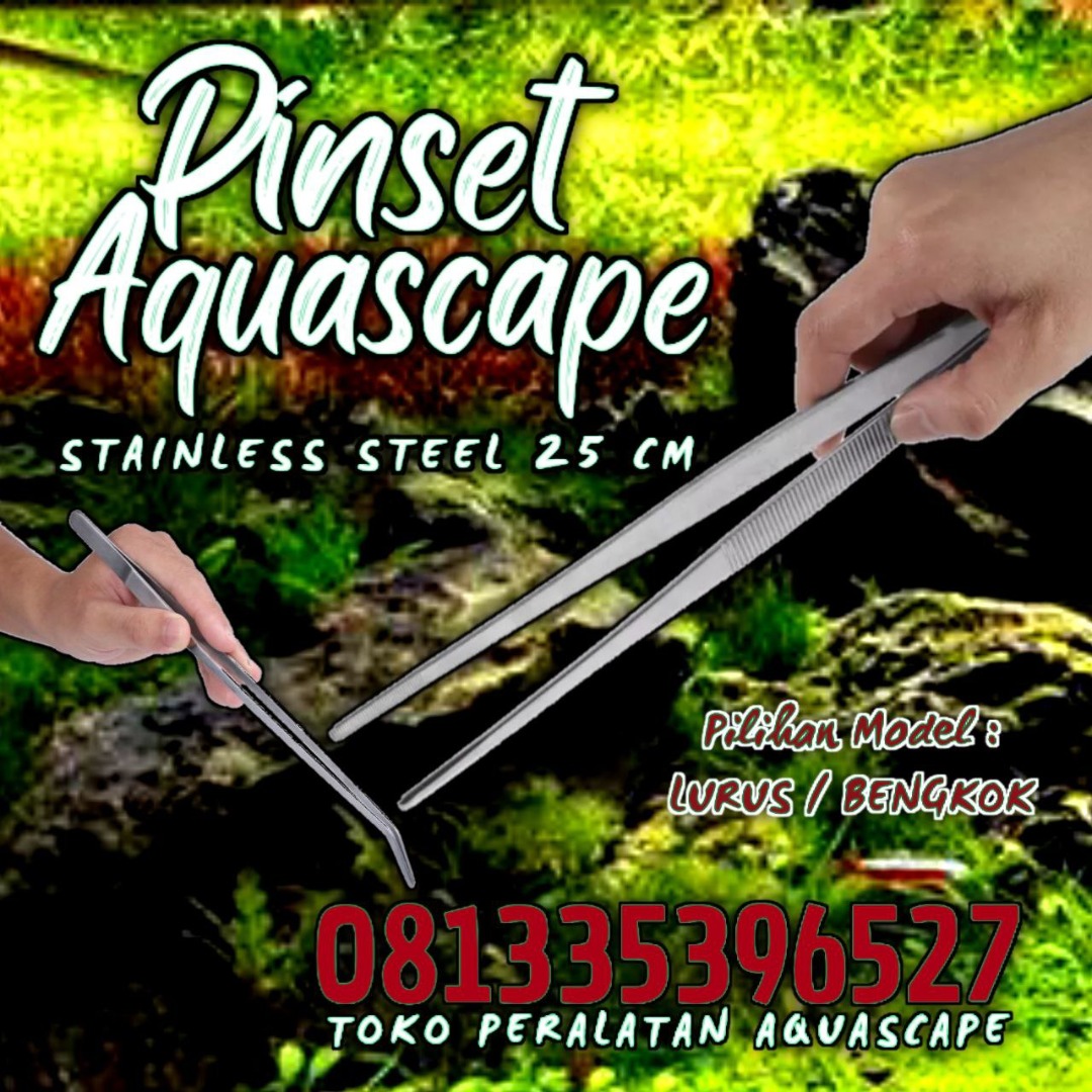Pinset Aquascape Bengkok/Lurus Stainless Steel 25 Cm Anti Karat - Jual ...