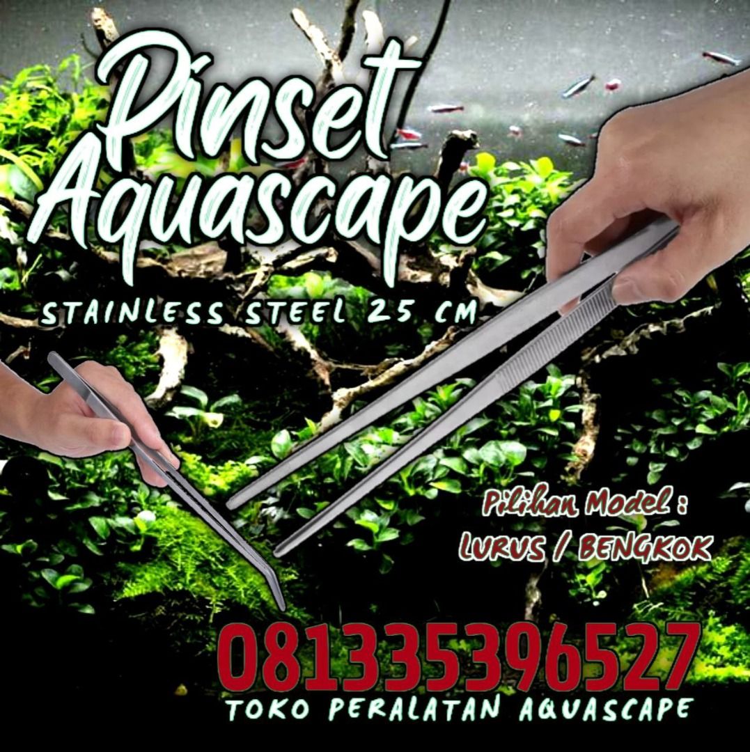 Pinset Aquascape Bengkok/Lurus Stainless Steel 25 Cm Anti Karat ... Pinset Aquascape Bengkok/Lurus Stainless Steel 25 Cm Anti Karat ...