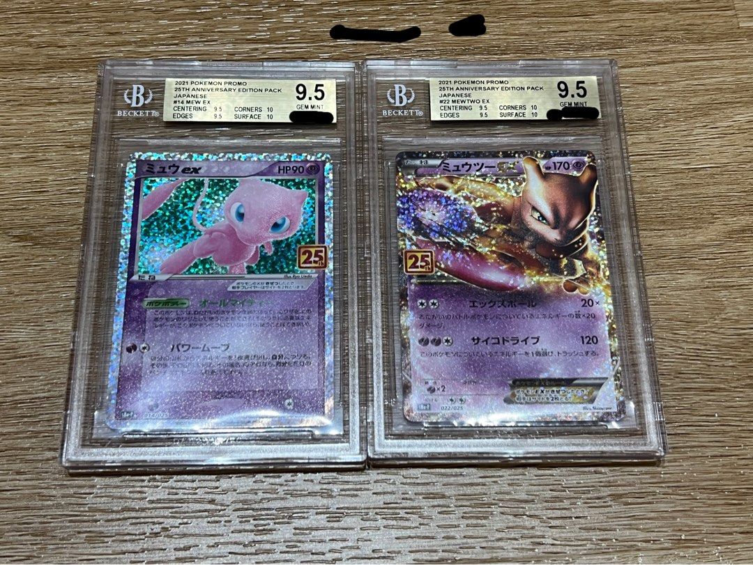 Pokemon mew mewtwo ex bgs 9.5 psa 10 25th anniversary graded slab, Hobbies & Toys, Toys & Games ...