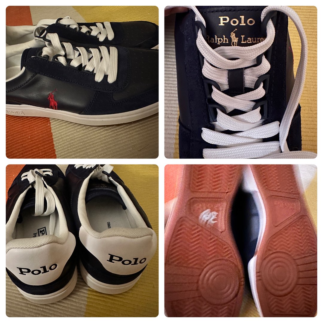 POLO RALPH LAUREN COURT SUEDE TRIM SNEAKERS IN BLUE, Men's Fashion ...