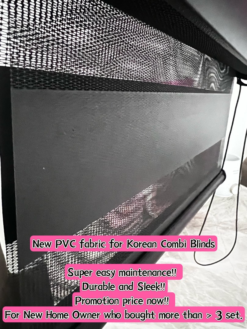 PVC Korean Combi Blinds, Furniture & Home Living, Home Decor, Curtains ...