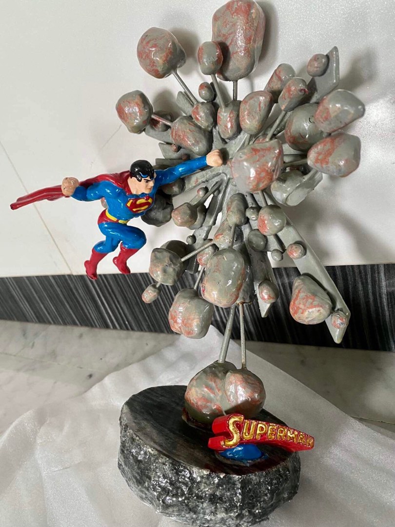 Rare / Vintage Action Superman on a stone base, Hobbies & Toys, Toys ...